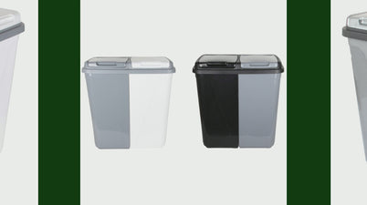 90L Dual Compartment Kitchen Rubbish Bin Waste Recycling And Laundry ...