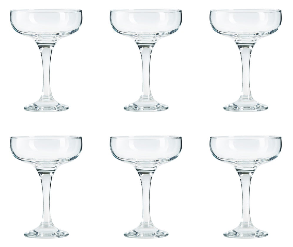 Martini Cocktail Glasses. Champagne Coupe Saucers. (Set of 6) (200 ml ...