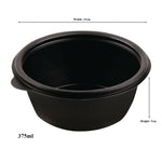 Sabert Fastpac Black Round Microwavable Container & Lid. (HOT75112 & H ...