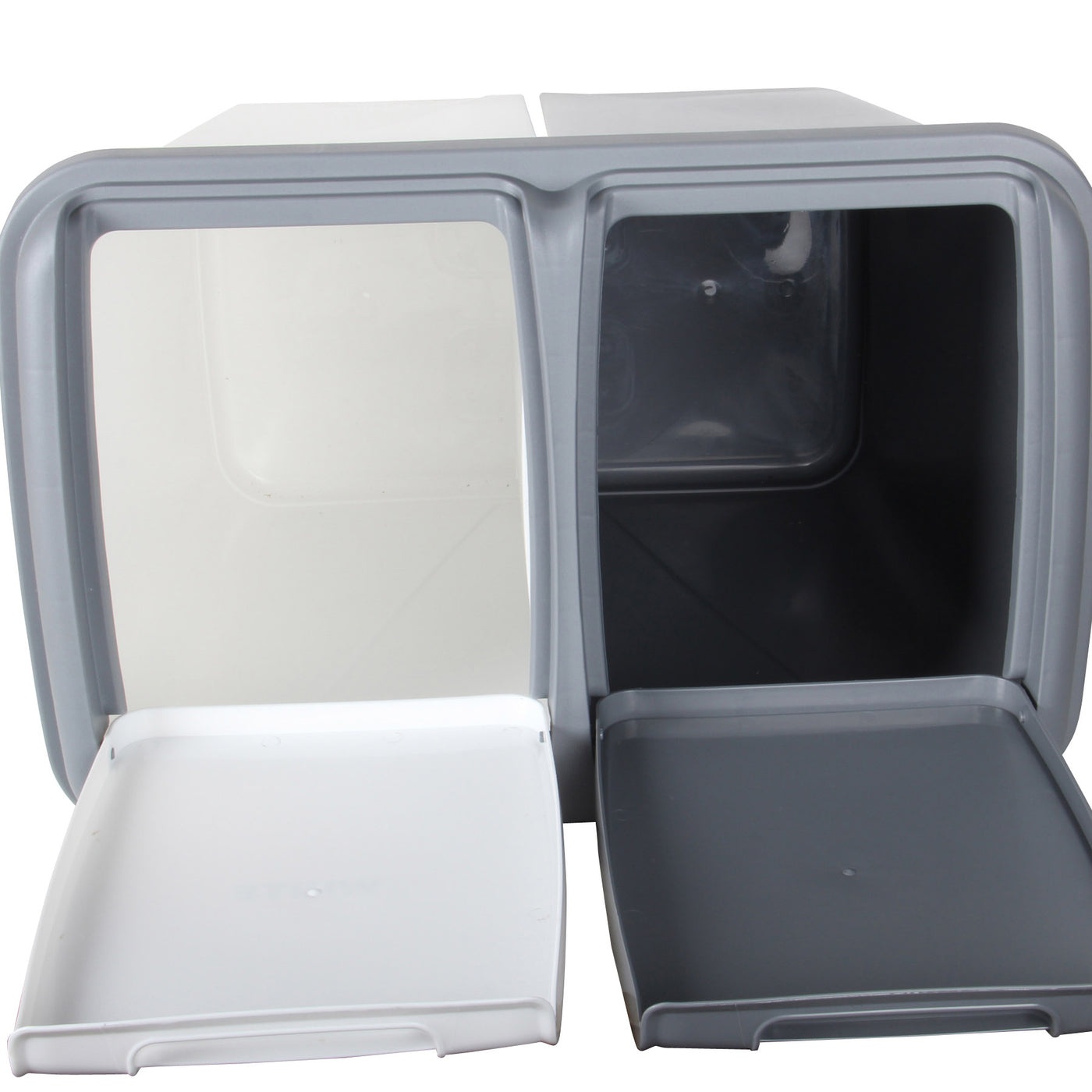 90L Dual Compartment Kitchen Rubbish Bin Waste Recycling And Laundry ...