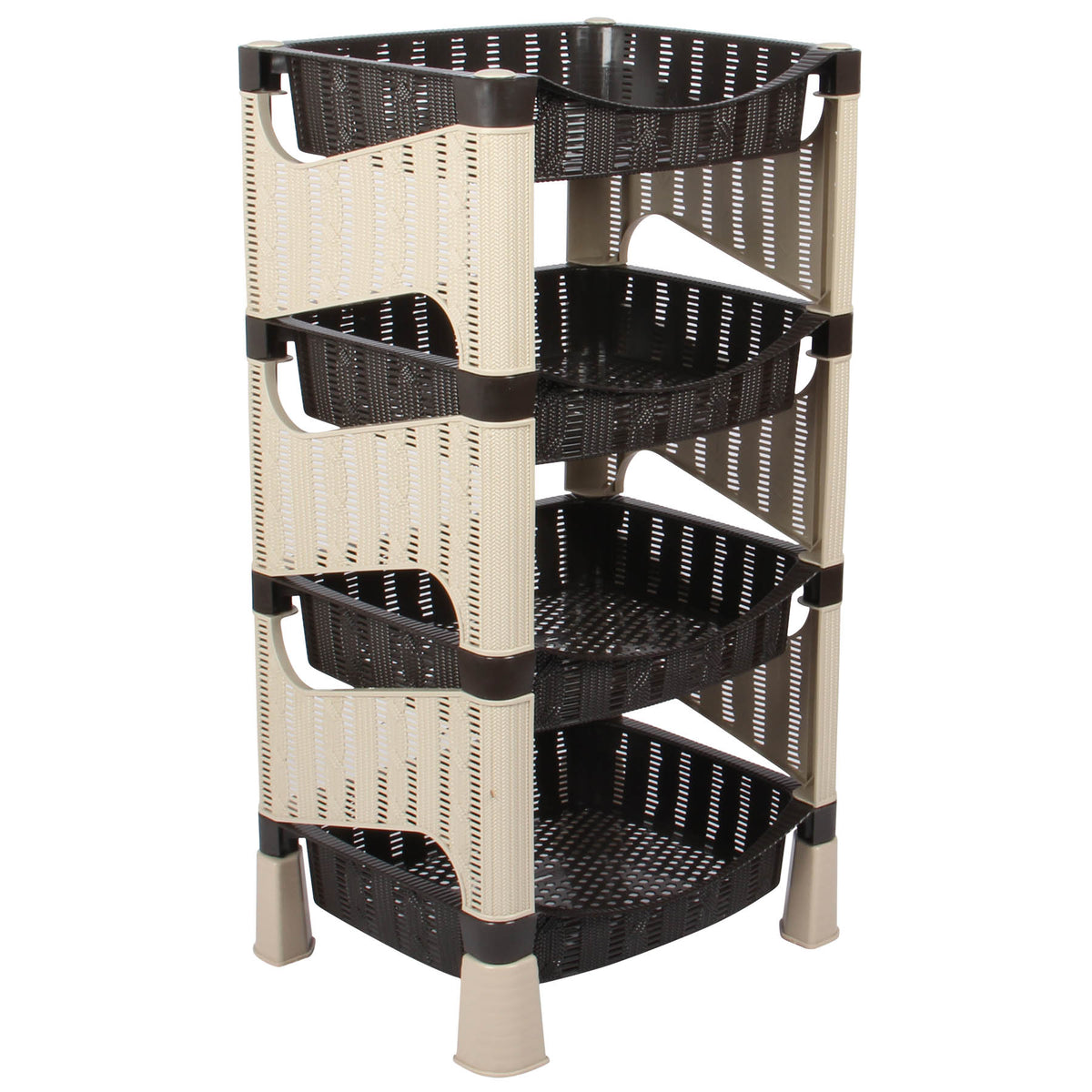 4 Tier Small Multi Purpose Storage Rack. Strong Standing Shelves Organ ...