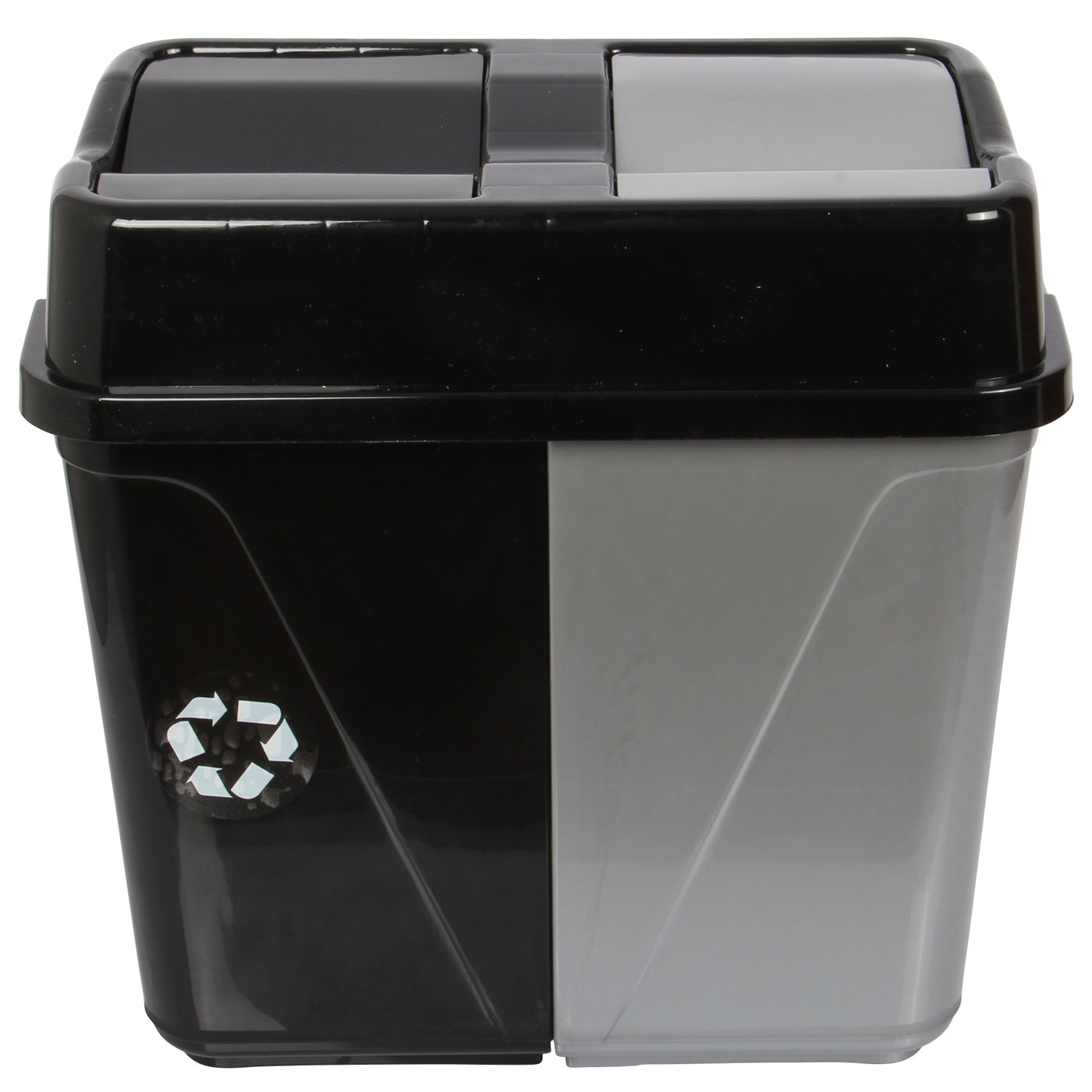 Double Rubbish Waste Separation Bin Recycling. Dual Compartment 40 L ...