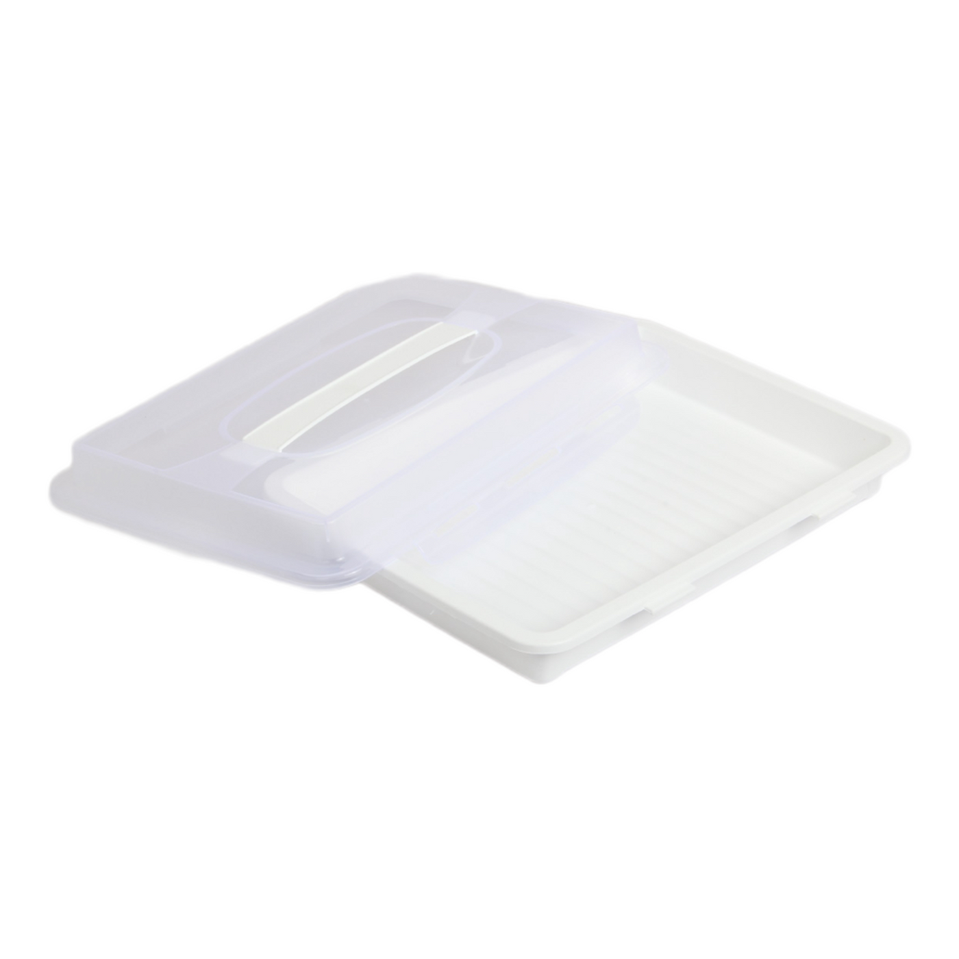 Rectangular Cake Carrier. Plastic Food Storage Box. (33.5x6.5x26cm)(Wh ...