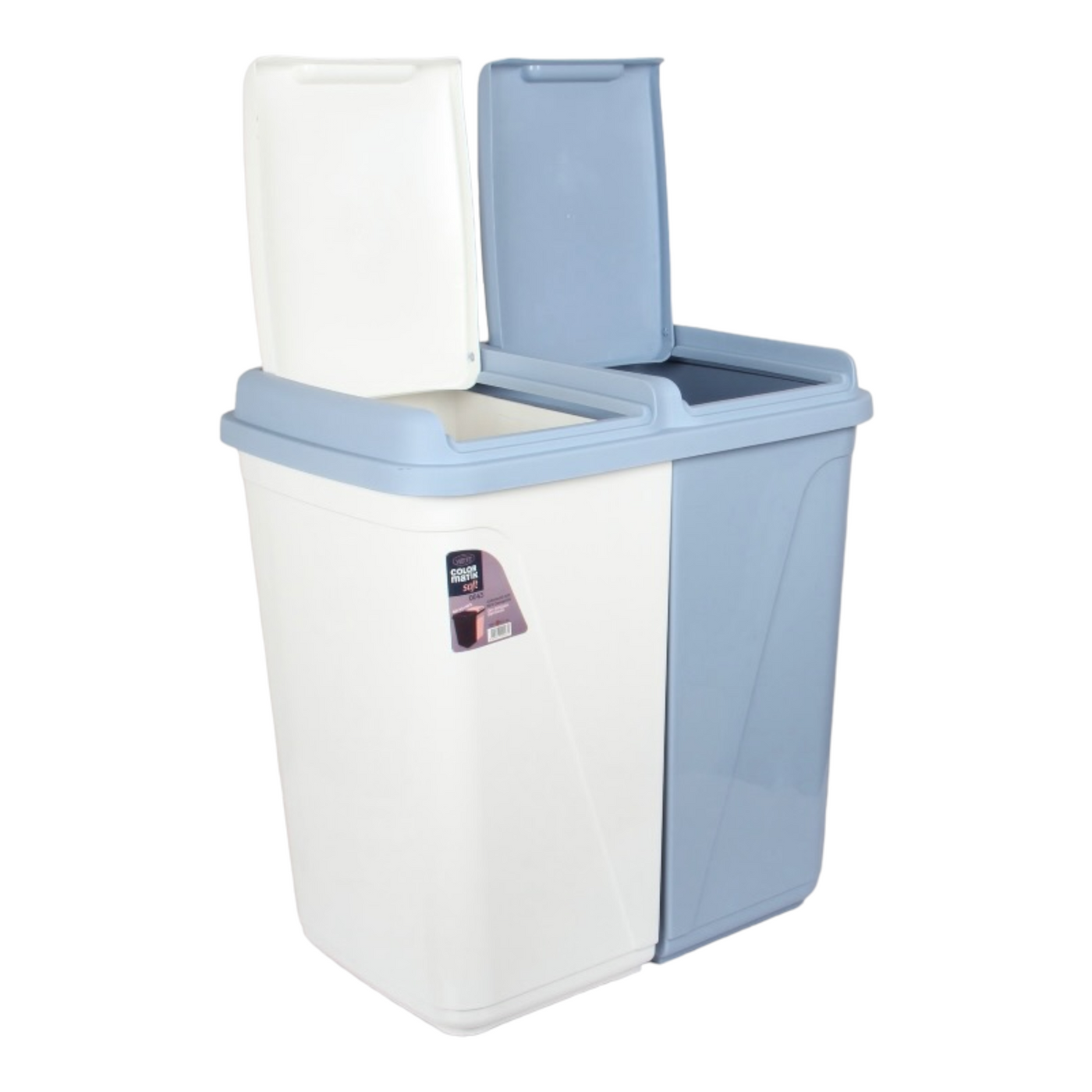 90L Dual Compartment Kitchen Rubbish Bin Waste Recycling And Laundry ...