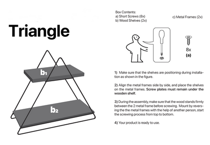 2 Tier Serving Stand. Triangle Shelf Stand. Tabletop Desktop Decorativ ...